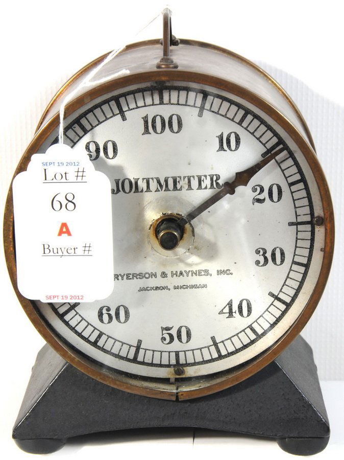 68A: Early Automobile Jolt Meter - Sep 19, 2012 | Saco River Auction in ME