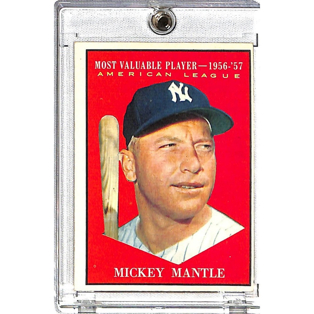 1961 Topps Mickey Mantle Mvp Nice Shape Auction