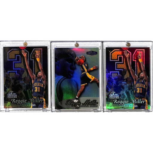(3) 1999 Flair Showcase Reggie Miller Cards