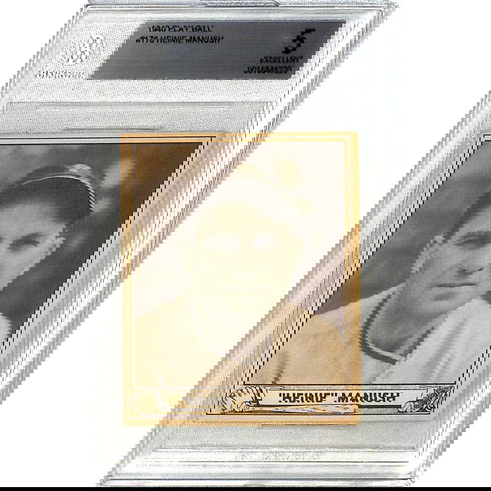 1940 Playball Heinie Manush Hof Bgs 5 Ex Auction