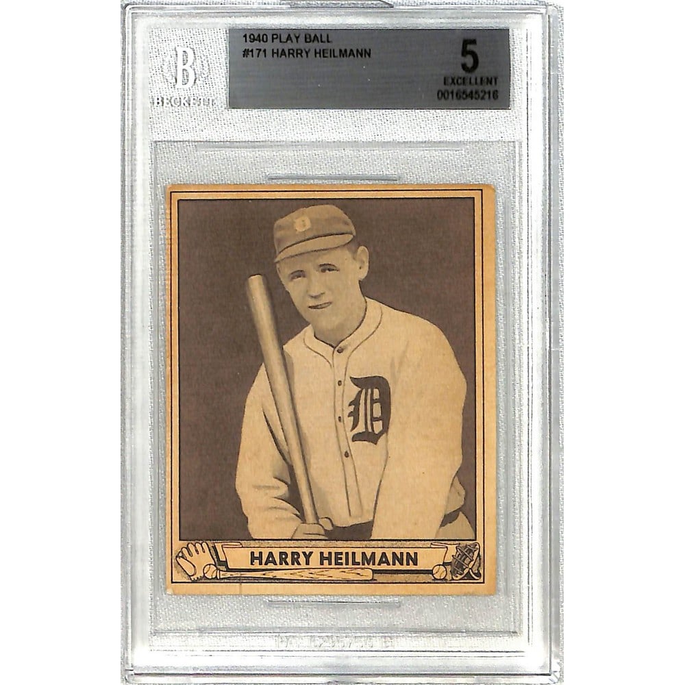 1940 Playball Harry Heilmann Hof Bgs 5 Ex Auction