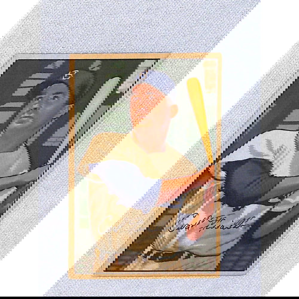 1952 Bowman Crease Free Carl Furillo Auction