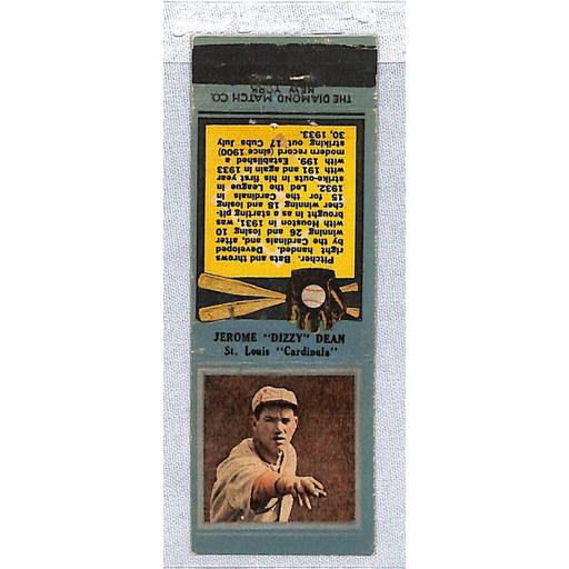 1930's Diamond Dizzy Dean Matchbook