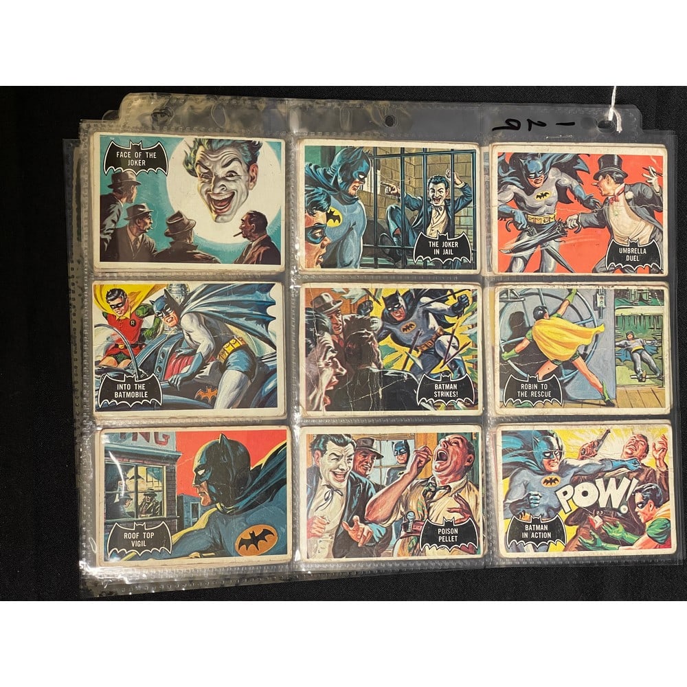 (30) 1966 Batman Cards Mixed Grade Auction