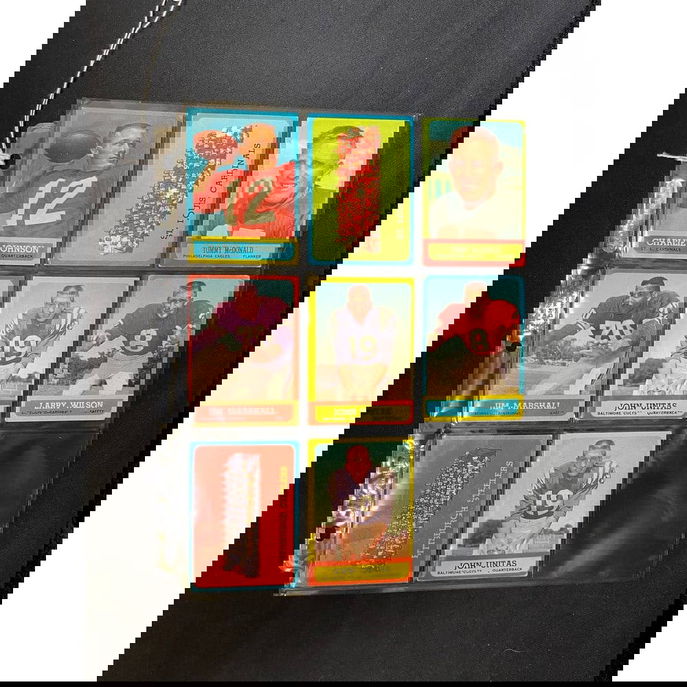 (8) 1963 Topps Football Cards With 2 Unitas Auction