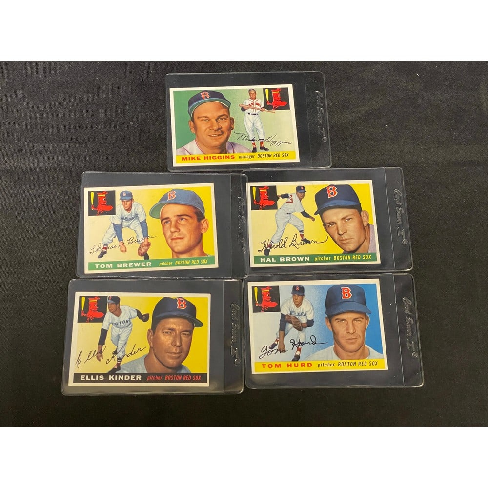 (5) 1955 Topps Red Sox Cards Nice Shape Auction