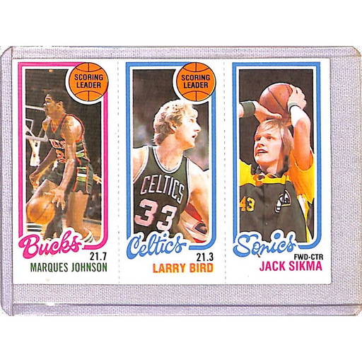 1980 81 Topps Larry Bird Rookie Leader Card