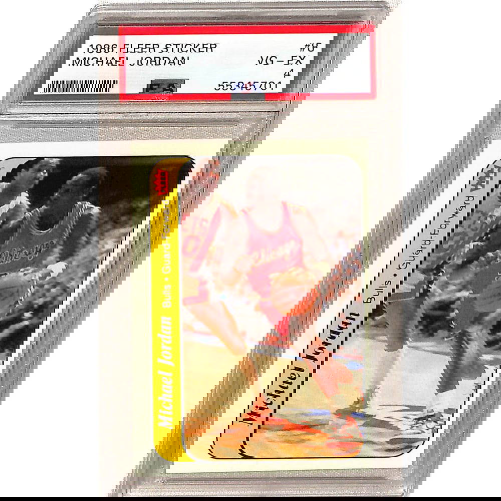 1986 Fleer Michael Jordan Sticker Psa 4 Auction