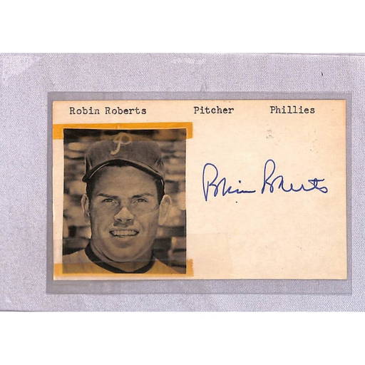Robin Roberts Signed Index Card Beckett Coa