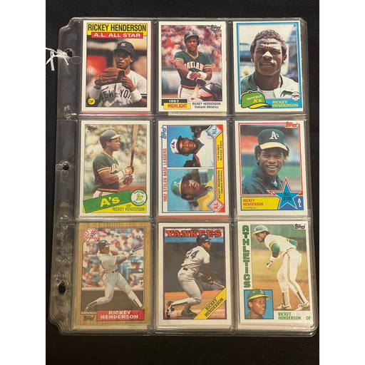 (29) Rickey Henderson Cards