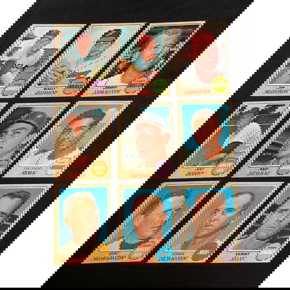 (25) High Grade 1968 Topps Baseball Cards Auction