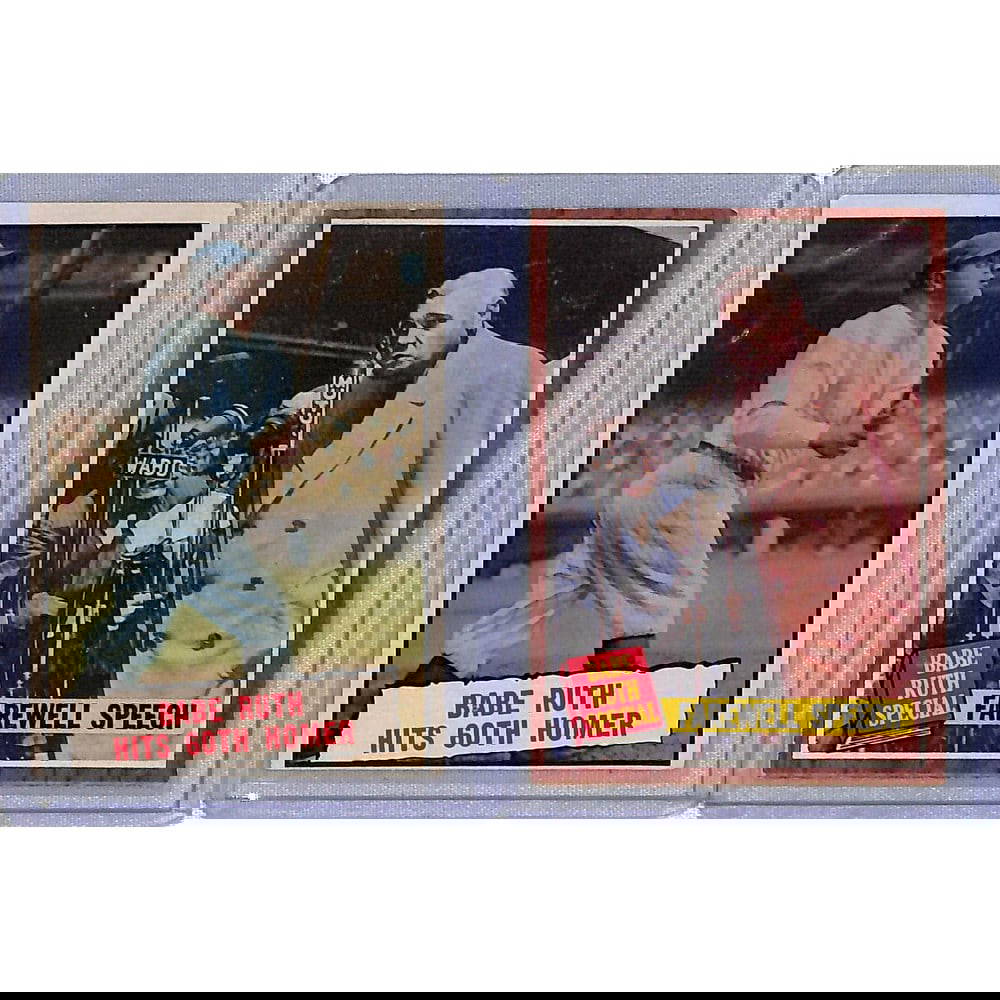 (2) Vintage Babe Ruth Cards 1961/1962 Auction
