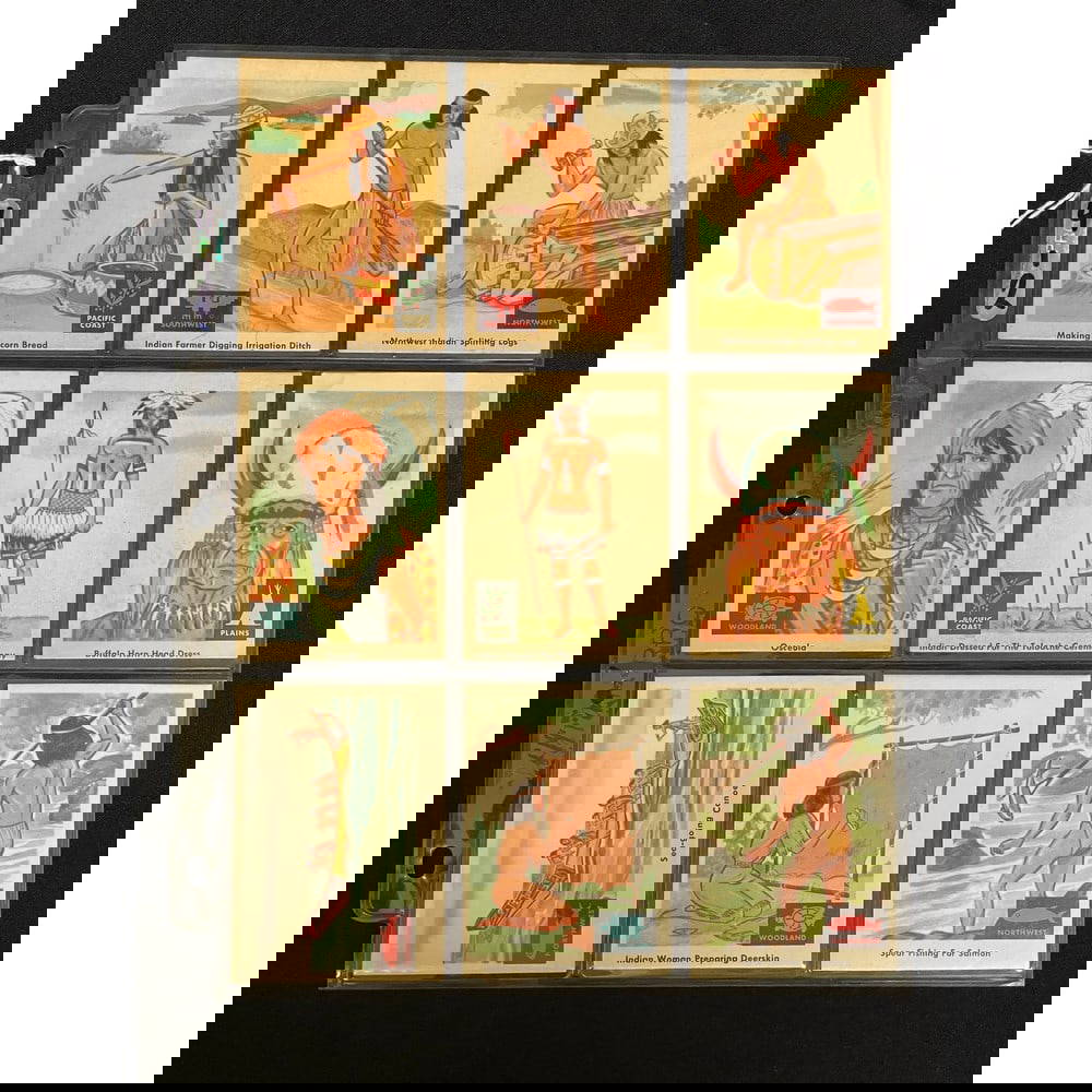 (9) Vintage Fleer Native American Cards Auction