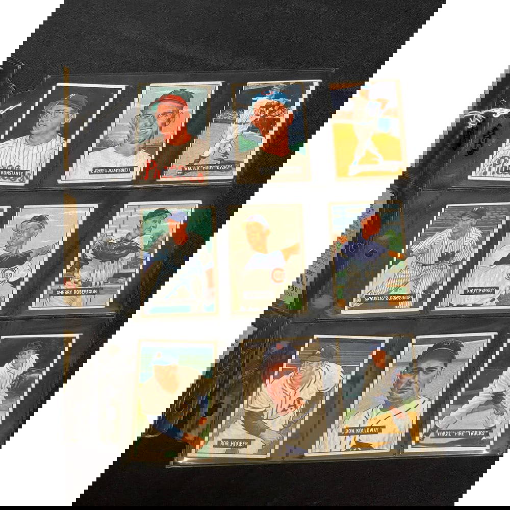(18) 1951 Bowman Baseball Cards Auction