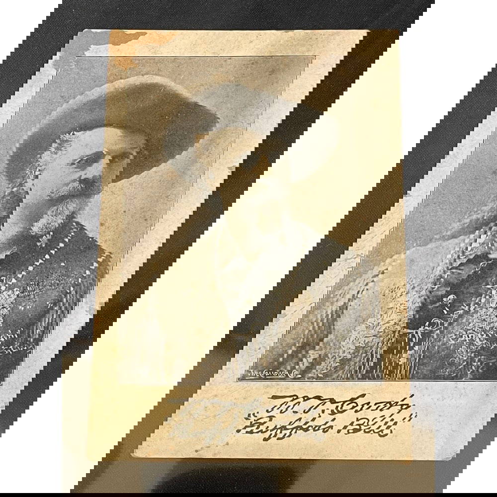 Circa 1900 Buffalo Bill Cabinet Card 6x4.5 Auction