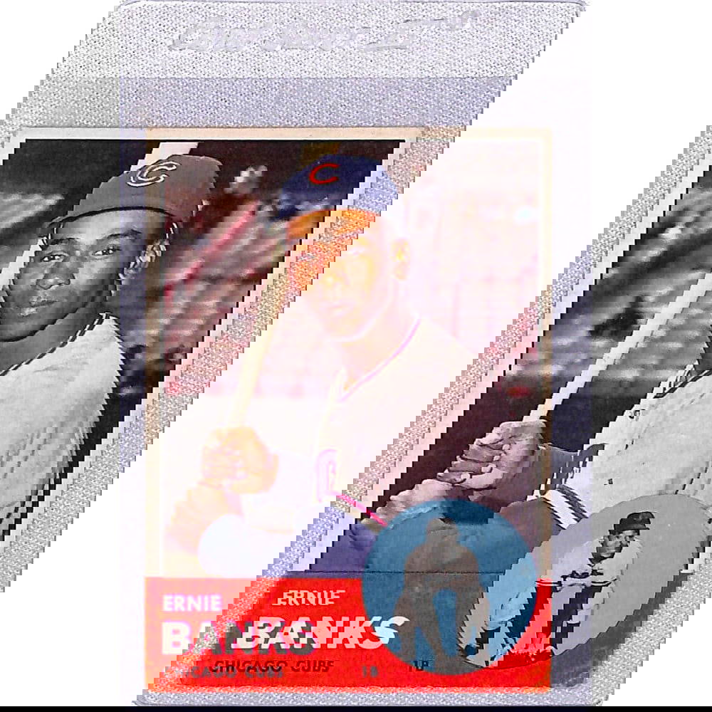 1963 Topps Ernie Banks Exmt Auction