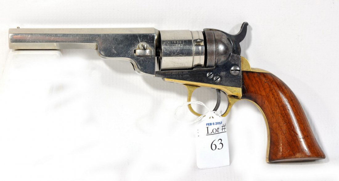 1842 Colt Pocket Revolver 36 Caliber converted from bla