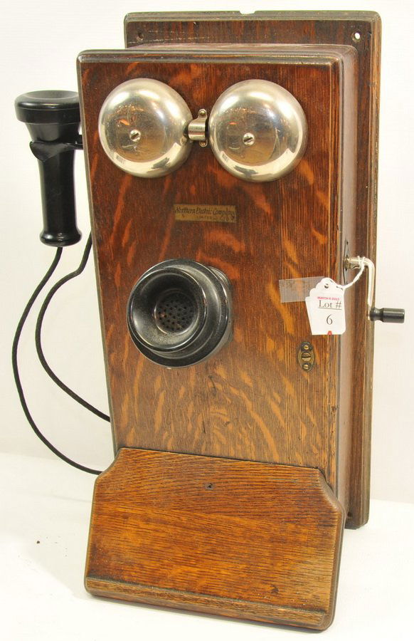 Northern Electric company crank telephone in oak wooden - Mar 06, 2013 ...