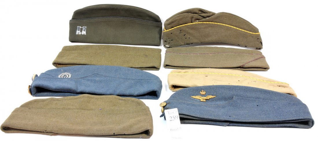 Group of 8 "Garrison Caps" (World War II RAAF officer's