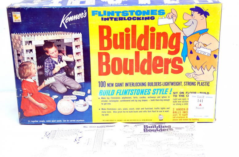 1962 Flintstones Building Boulders In Original Box