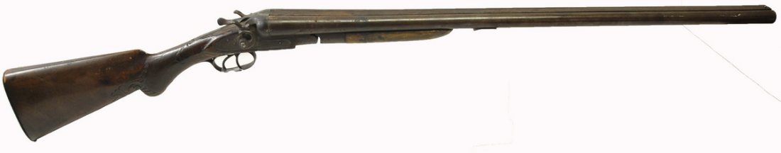 Old, T. Barker, Double Barrel Hammer Shotgun