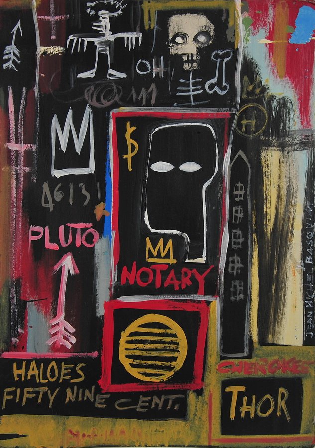 Original Signed Jean-Michel Basquiat Art