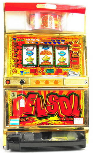 Eleco Delsol Slot Machine W/ Stand And Seat