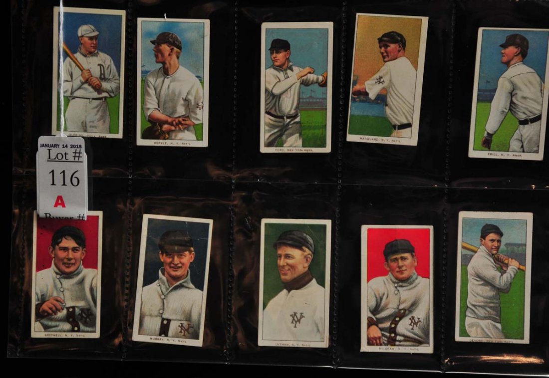 10 Raw T206 Cards Sweet Caporal Backs