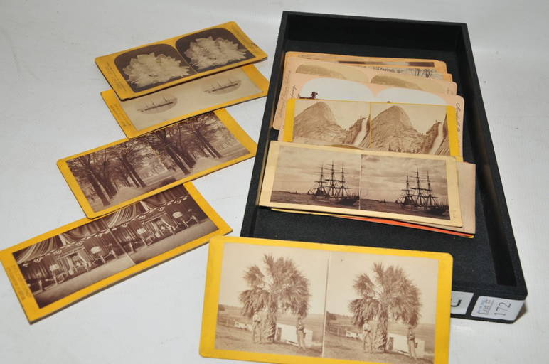 Collection Of 19 Antique Stereo View Cards