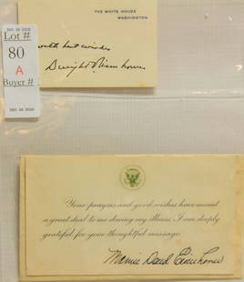 President Dwight D. Eisenhower White House Card