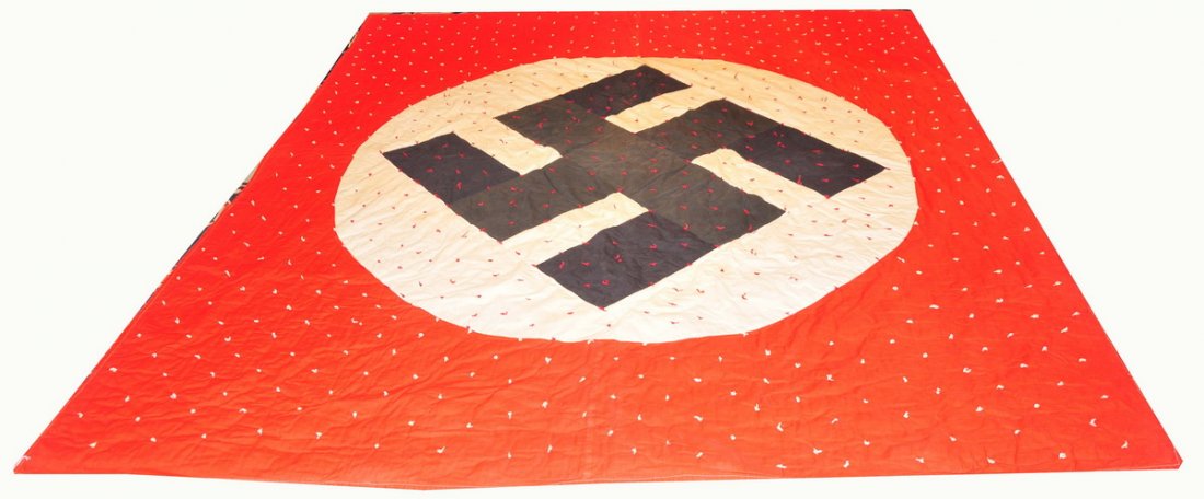 WWII Nazi Swastika Hand Made Quilt