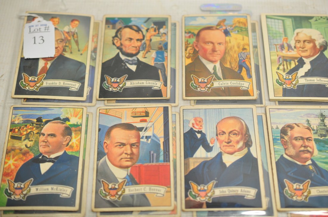 18 1952 Bowman Us Presidents Cards