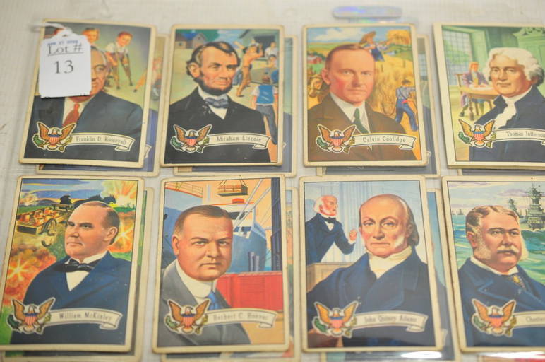 18 1952 Bowman Us Presidents Cards