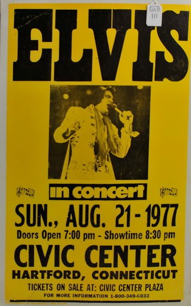 Original 1977 Elvis Concert Poster
