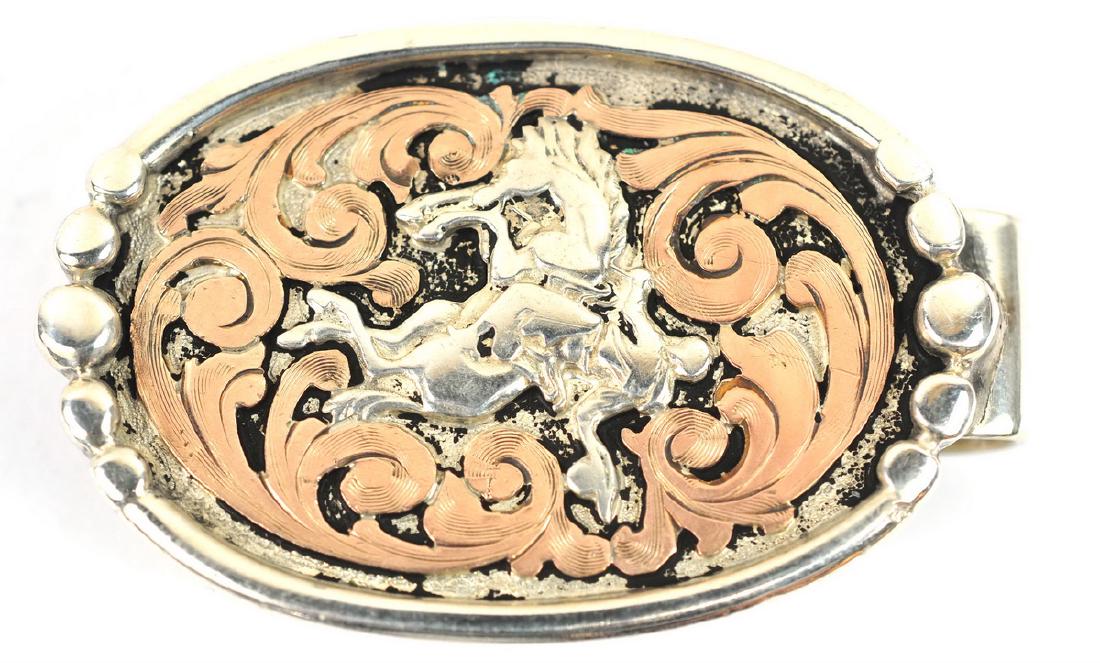 Bob Berg 10K Gold & Sterling Rodeo money clip