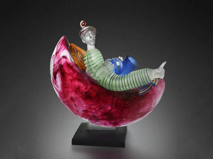 Stani Jan Borowski Mooney In Red 2005 Art Glass Habatat