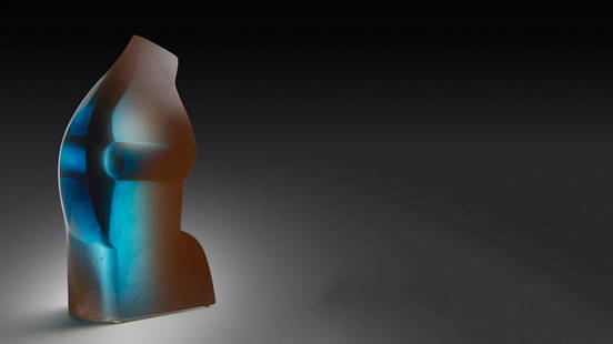 Libensky Brychtova Hlava Head Art Glass Habatat