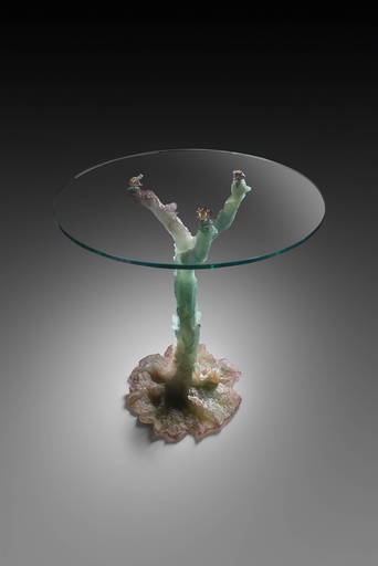 Daum Frog Table Art Glass Habatat
