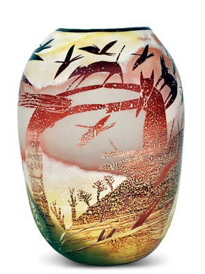 Stephen Dale Edwards "4 Dancers & Danger" Glass