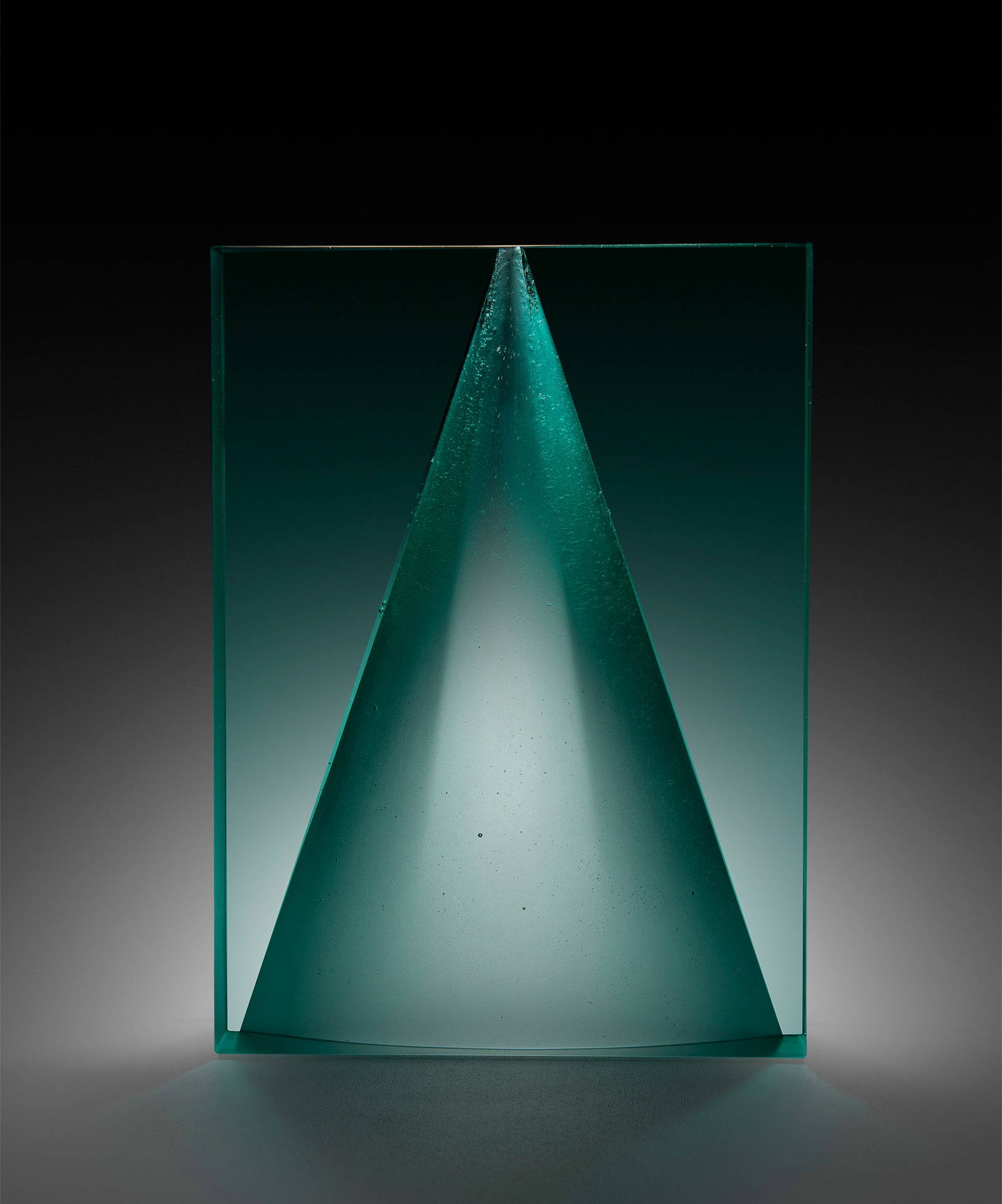 Petr Hora Glass Pyramid Art Glass Sculpture Auction
