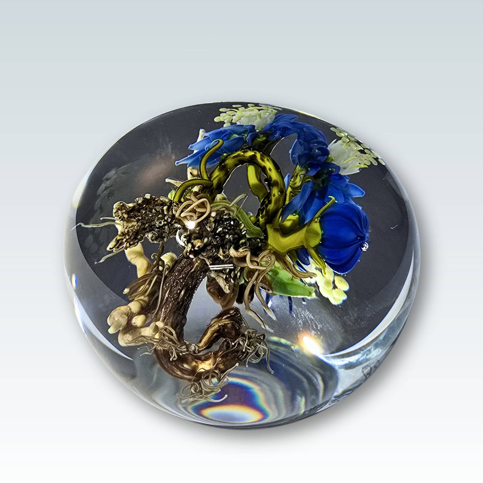 Paul Stankard Botanical Paperweight Earth Spirit Auction