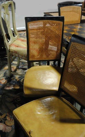 Set Of 4 Regency Style Bridge Chairs