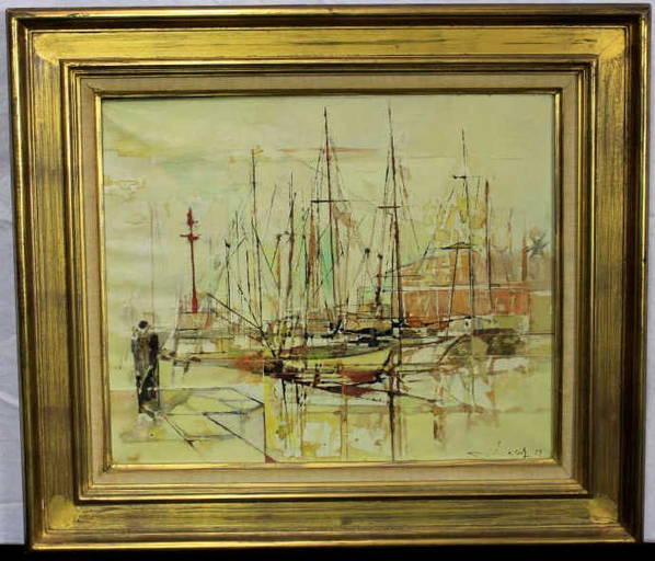 Jean Theobald Jacus Abstract Painting 1959