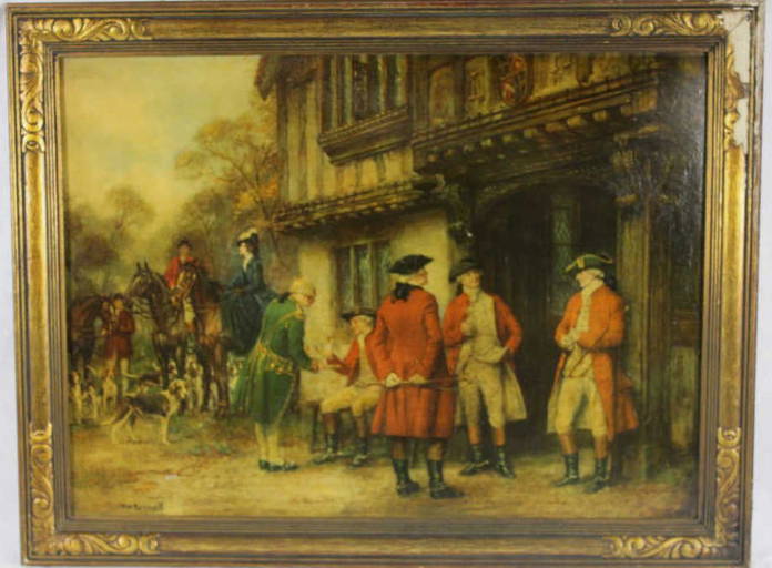 Antique English Hunt Print F M Bennett