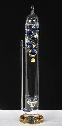 Glass Thermometer Barometer With Floating Baubles