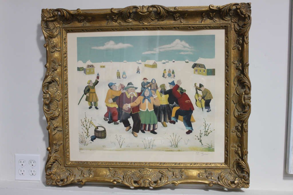Ivan Generalic Watercolor Painting Winter Dance