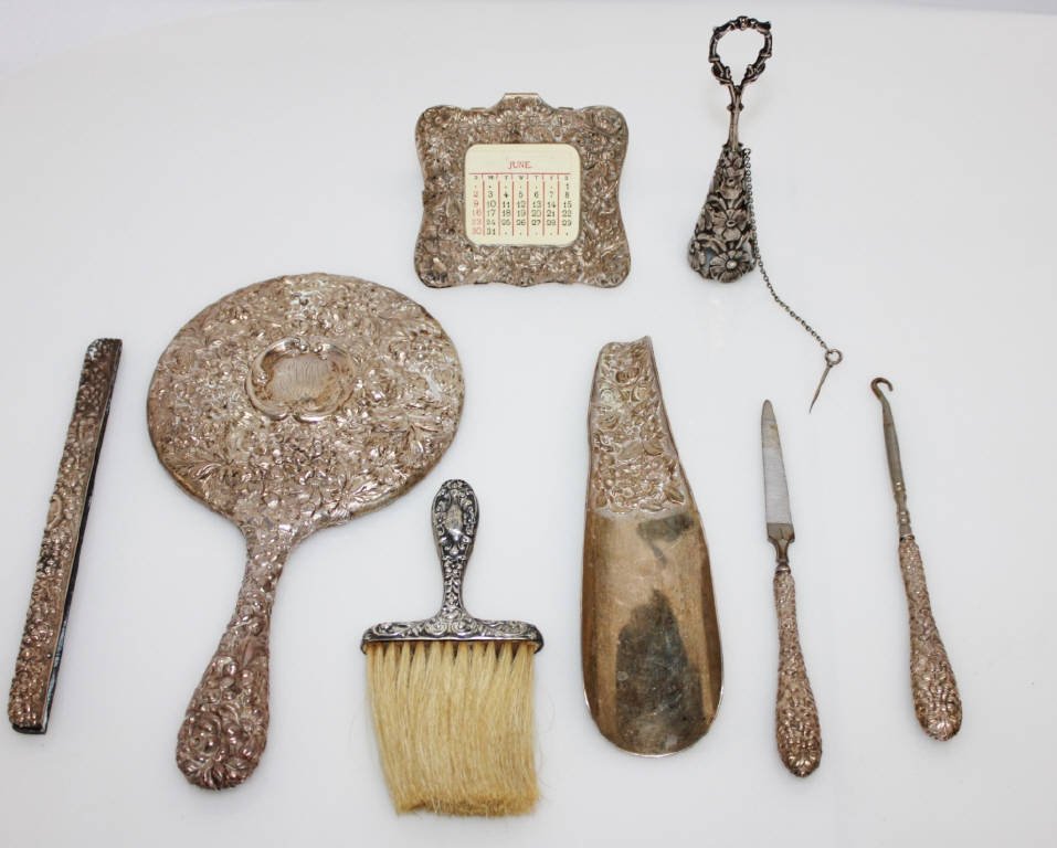 Antique Steiff Sterling Silver Vanity Set