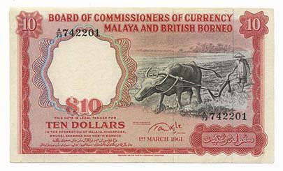 Malaya Buffalo: $10 1961 A/73 742201