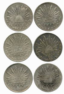 1858 Go Pf Mexico Silver 8 Reales Cap & Rays Au Details