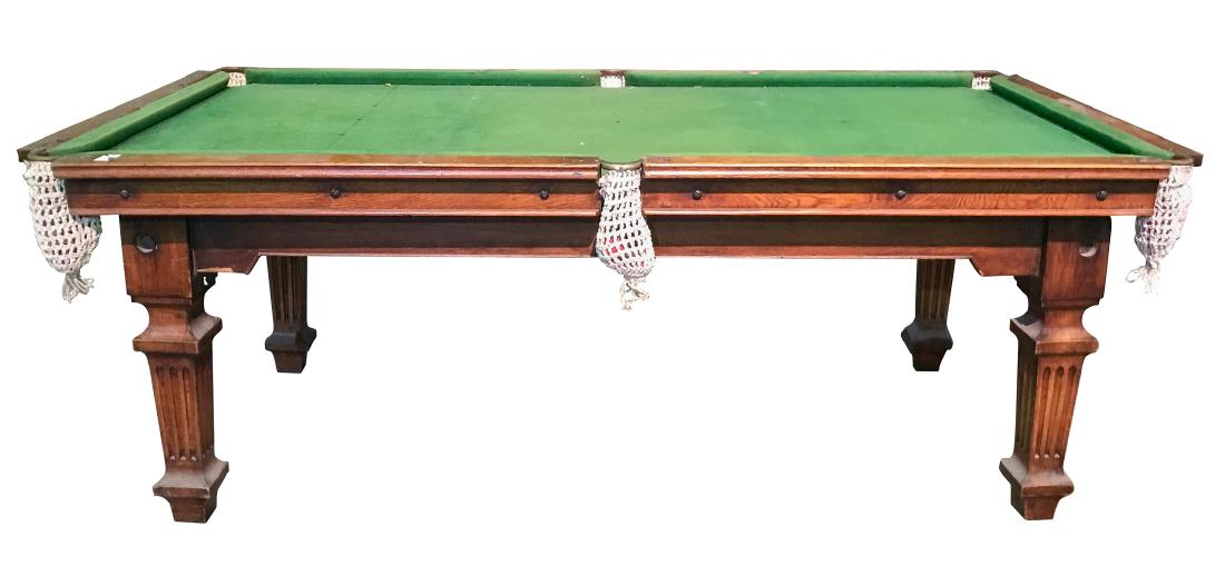 Antique Oak Snooker Table